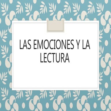 Las emociones de la Lectura | PPTX
