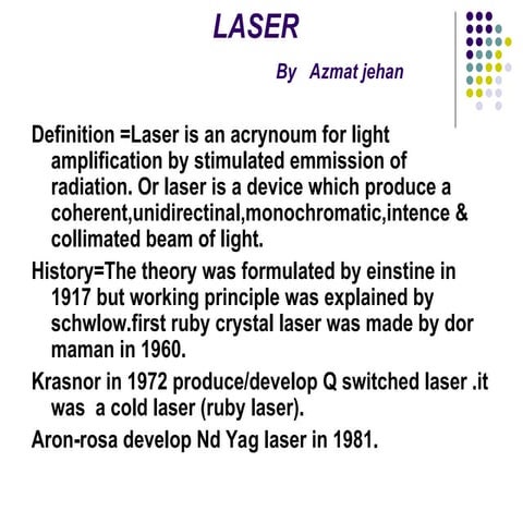laser-1.optometry lecture pptx.......... | PPT