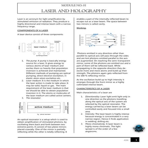 Laser part 1 | PDF | Chemistry | Science