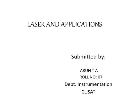 Laser notes pdf | PDF