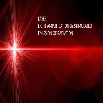 Laser, Pumping schemes, types of lasers and applications | DOC