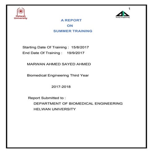 Laser summer training report | PDF
