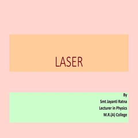 lasers ppt | PPTX