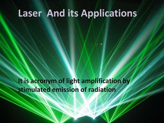 Laser beam technology | PPTX | Eye and Vision Conditions | Diseases and Conditions