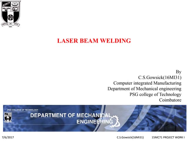 Ultrasonic welding | PPTX