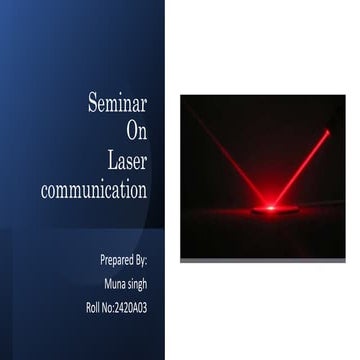 laser communication for college presentation for student | PPTX