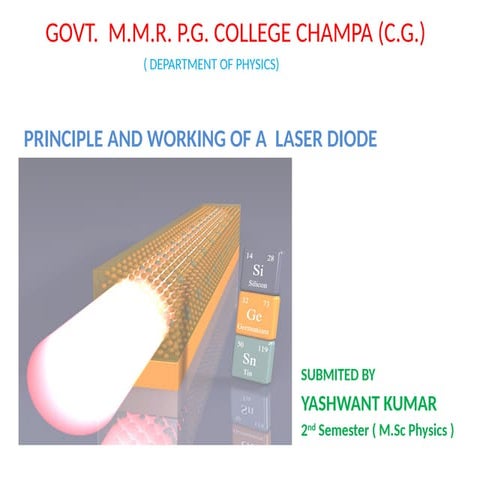 Laser Diode Principle and working for msc phyiscs electronis .pptx