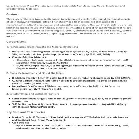 Laser Engraving Wood Projects Synergizing Sustainable Manufacturing ...