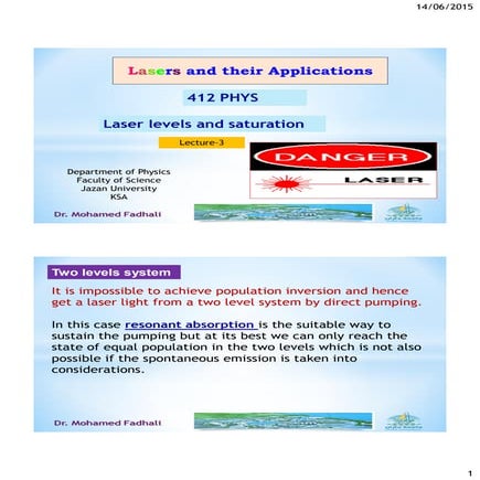 Laser lecture 03 | PDF