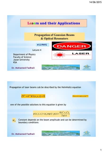 Laser notes pdf | PDF