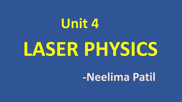 Laser notes pdf | PDF