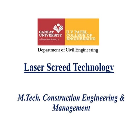 Laser screed technology | PDF