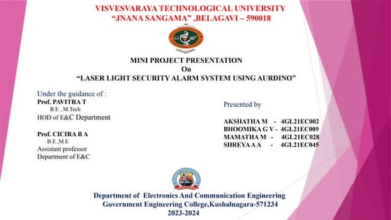 Laser security system | PPTX