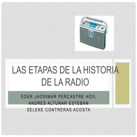 Las Etapas de la Historia de la Radio | PPTX