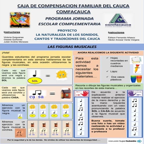 JEC Comfacauca en Casa - Las figuras musicales | PDF