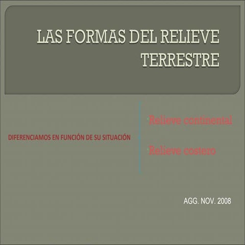 Las formas del relieve terrestre aitor | PPT