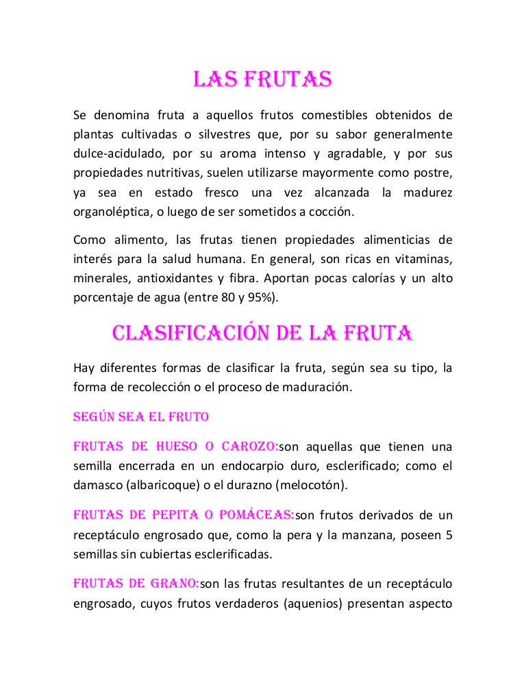 Las frutas