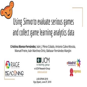 Using Simva to evaluate serious games and collect game learning ...