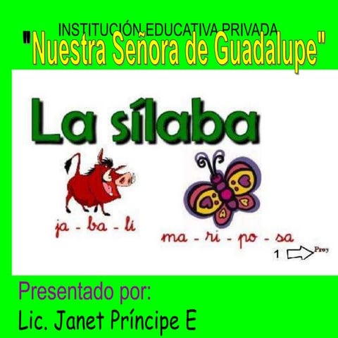 La silaba | PPTX