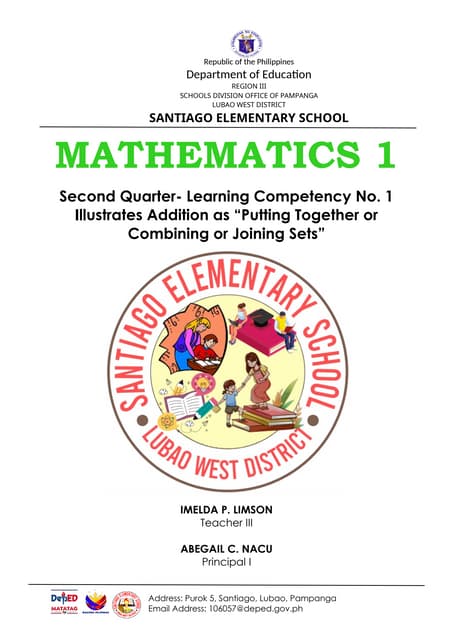 math exemplar grade 1 quarter 1 week six | PDF