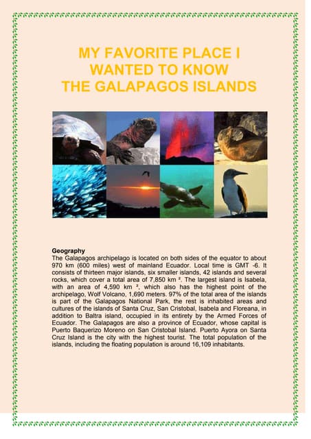 The galapagos islands | PPTX
