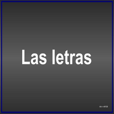 Las letras | PPS