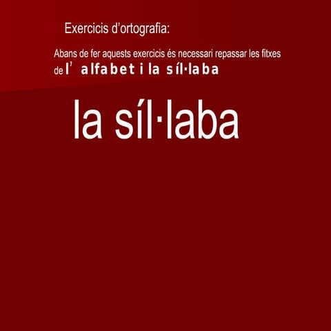 La síl·laba | PPTX