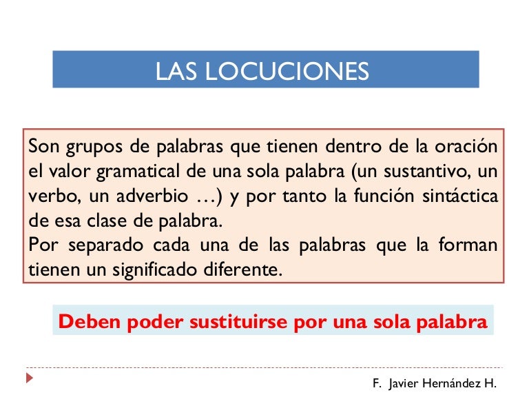 Que Es Locucion Latina