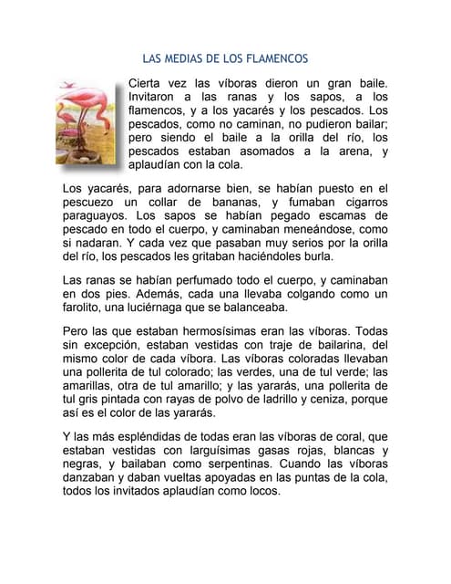 CUENTO : Las medias de los flamencos | PPT