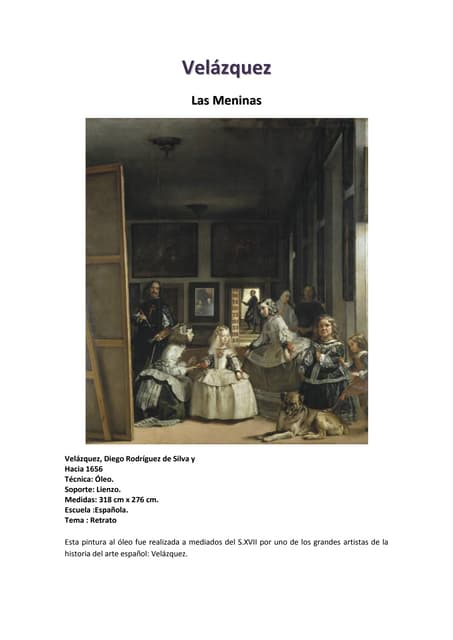 Las Meninas de Velázquez | PDF