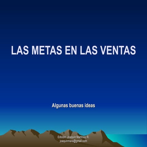 Las Metas En Las Ventas | PPT