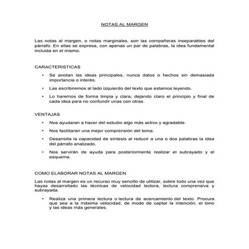 Las notas al margen (word) | DOCX