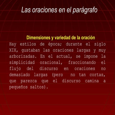 Las oraciones en el paragrafo 1 | PPT