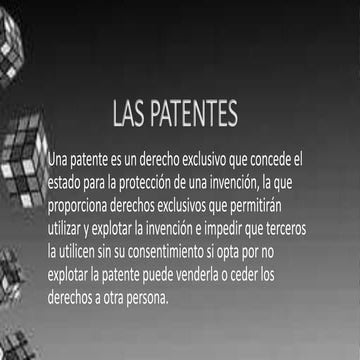 Las patentes | PPTX