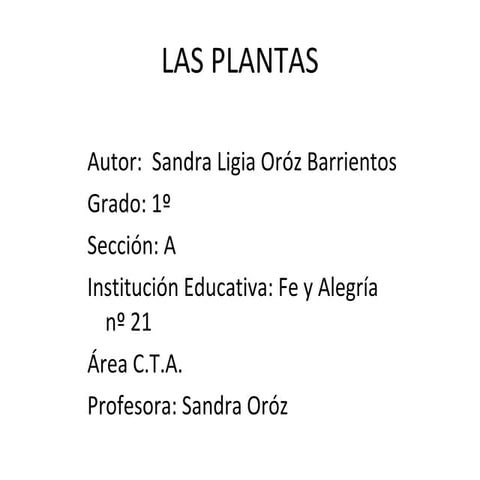 Las plantas | PPT