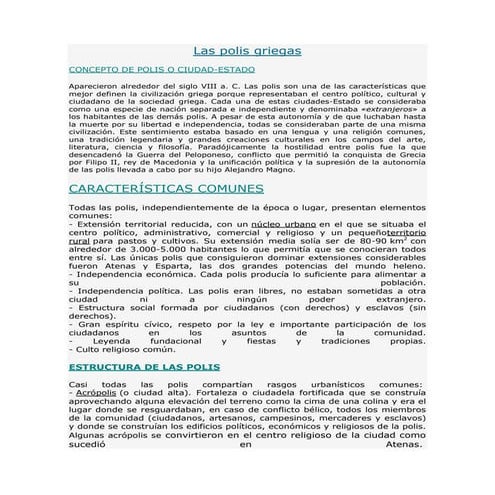 Infografia de la evolucion de la polis griega | PPTX