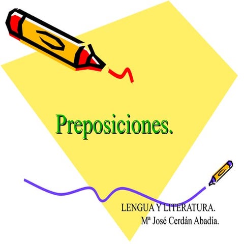 Las preposiciones | PPT