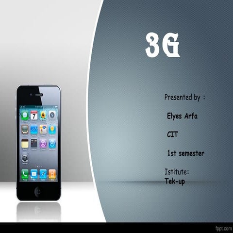 Introduction sur 3G | PPT