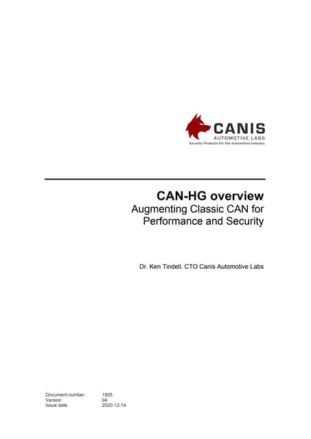 CAN (Controller Area Network) Bus Protocol | PPT