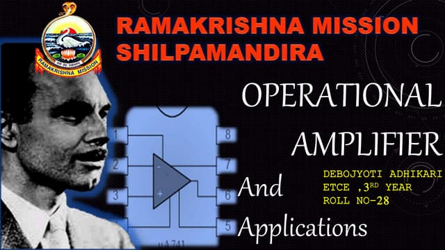 OPERATIONAL AMPLIFIER (OP-AMP)**** | PPTX | Computer Peripherals | Computing