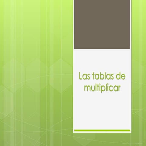 Las tablas de multiplicar | PPT