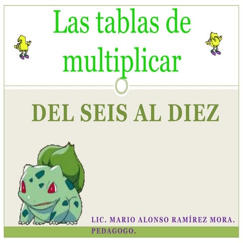 Las tablas de multiplicar del 6 al 10 | PPTX