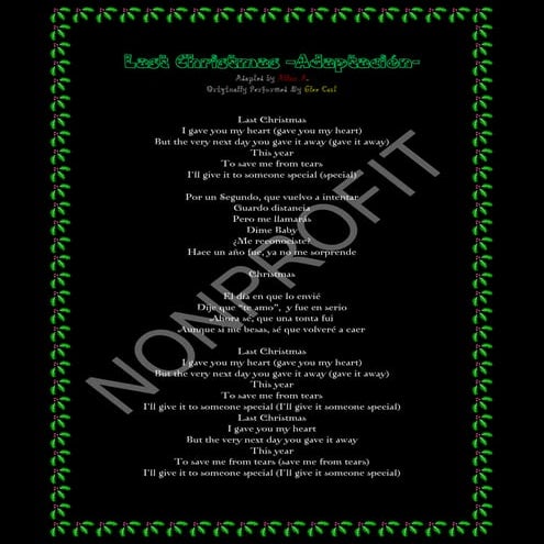 Last christmas adaptación | PDF