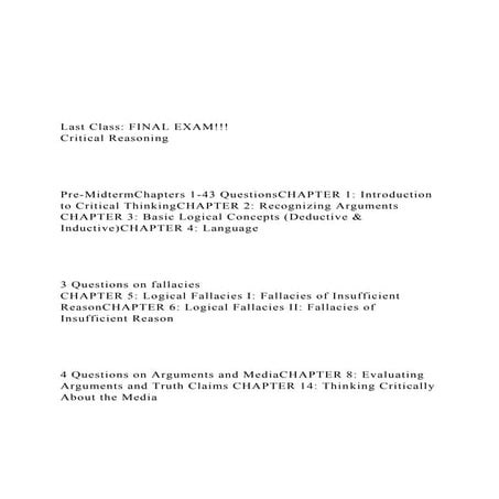 Last Class FINAL EXAM!!!Critical ReasoningP.docx