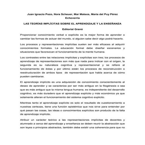 Aprendizaje explícito y implícito | PPTX