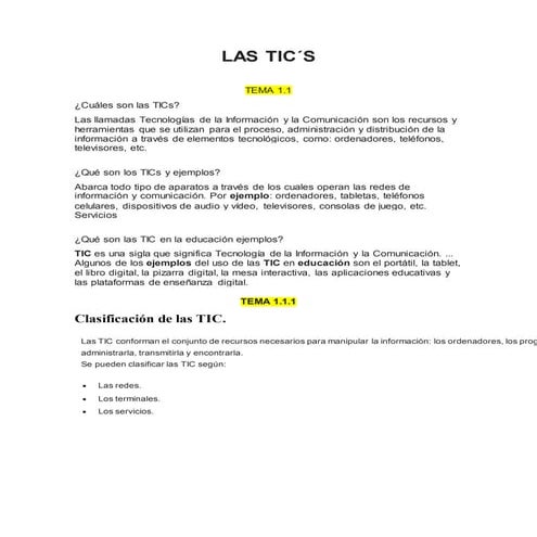 Las tic | PDF