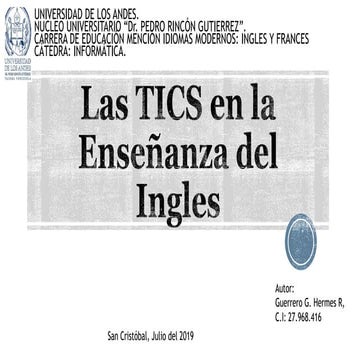 Importancia de las Tics en la Enseñanza de los Idiomas | PPTX