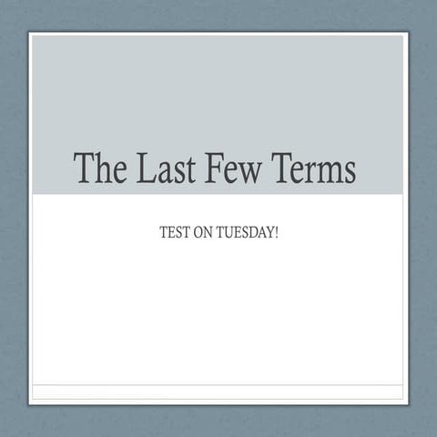 Last list of terms | PPT