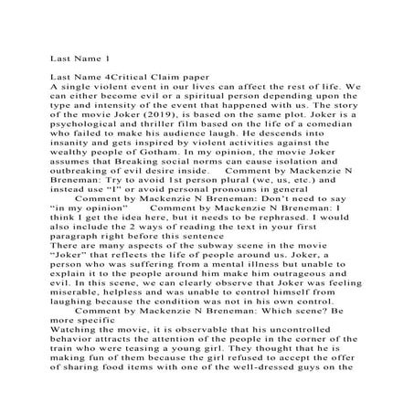 Joker Analysis | PDF