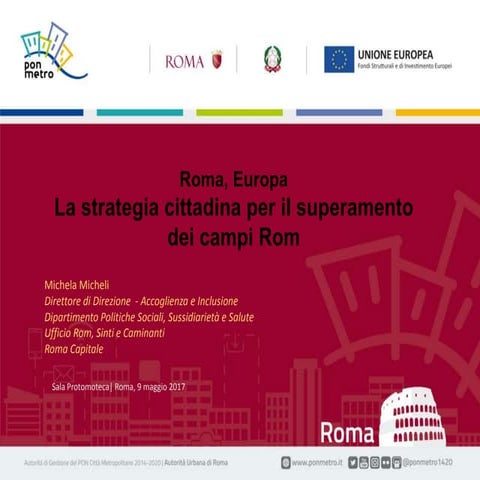 La strategia cittadina per il superamento dei campi rom | PPTX